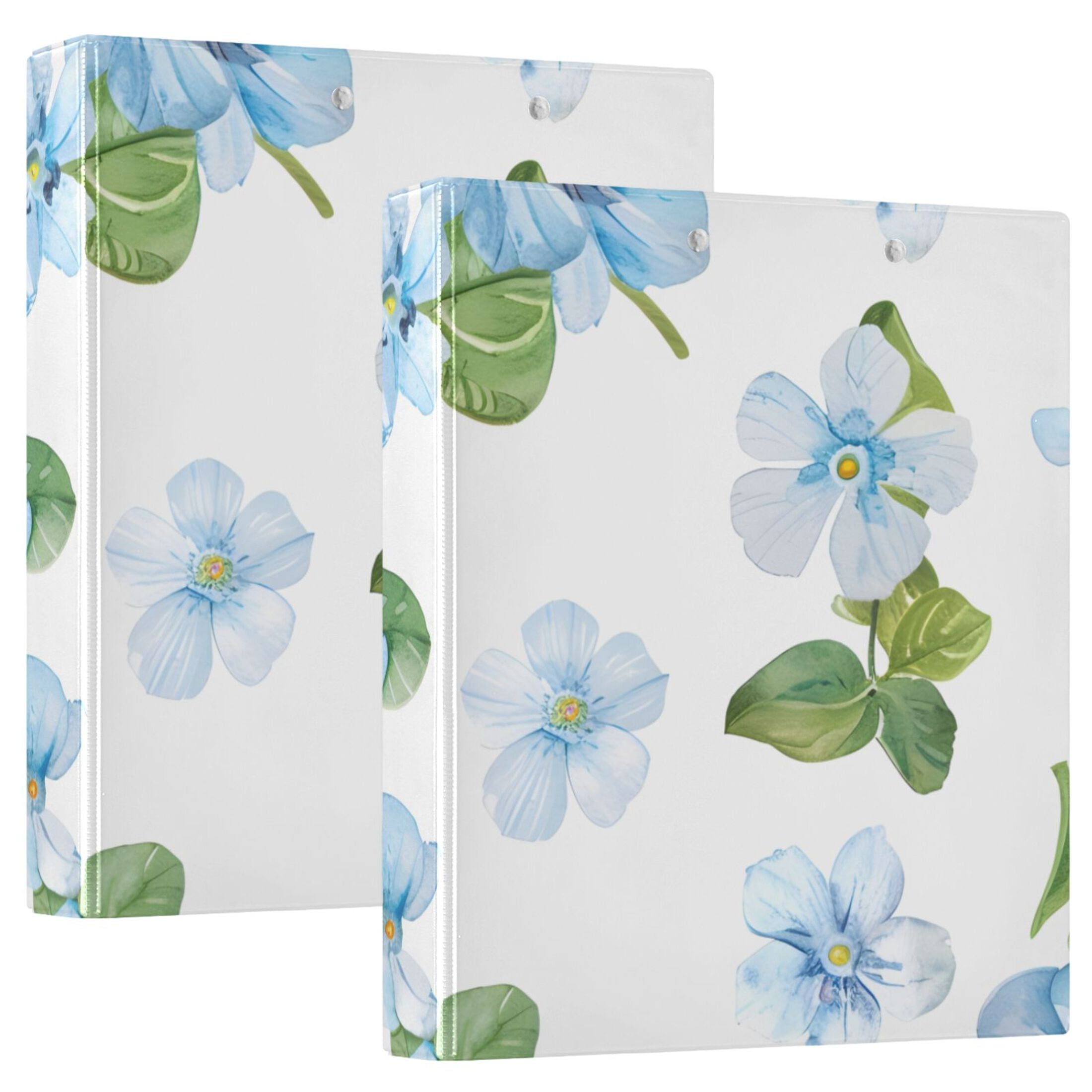 Beautiful Watercolor Flower Hardcover 3 Ring Binder 1.5 inch Round ...