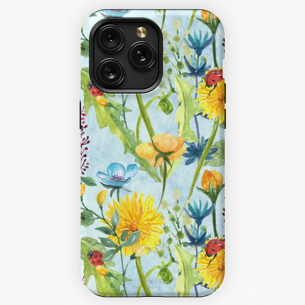 Beautiful Watercolor Flower Pattern iPhone Tough Case for iPhone 11 12 13 14 15 16 17 Pro Max ...