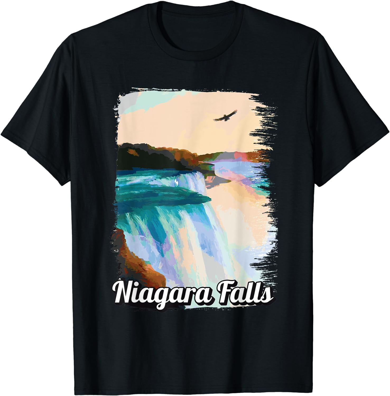 Beautiful Waterfalls Nature Waterfalls T-Shirt Black - Walmart.com