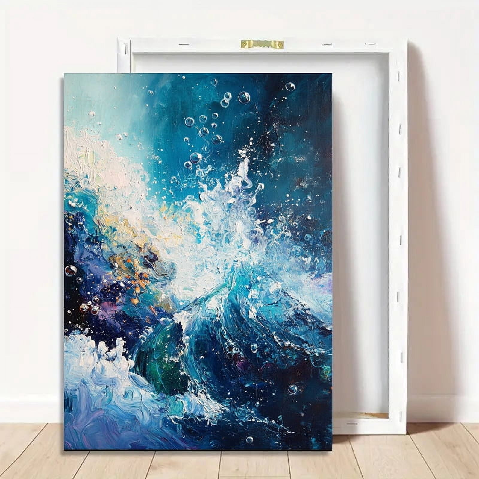 Beautiful Waves Abstract Oil Painting Canvas Art Poster Wall Art Print ...