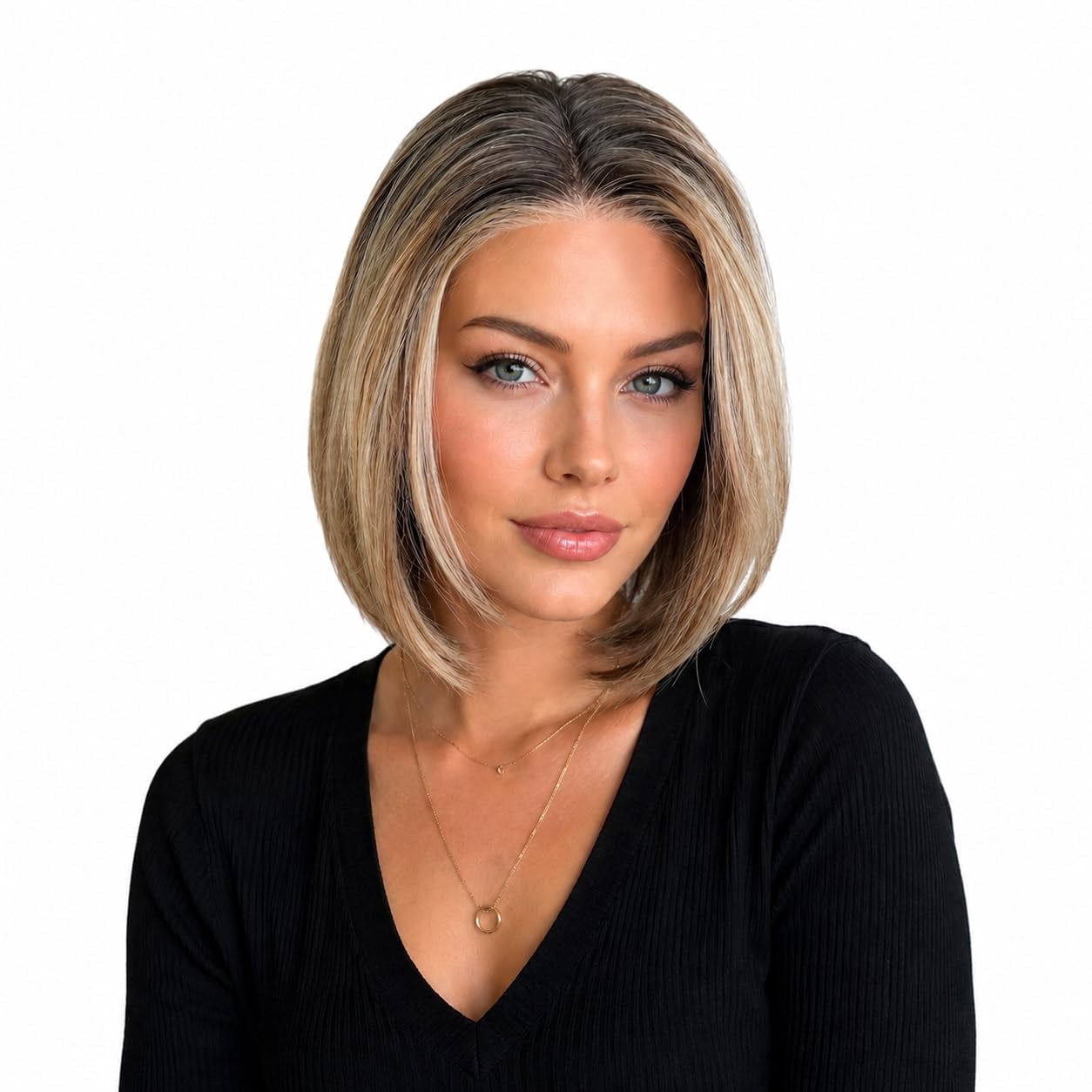More Beautiful Wear and Go Glueless Wig, Lace Front Mono Top Short Bob ...