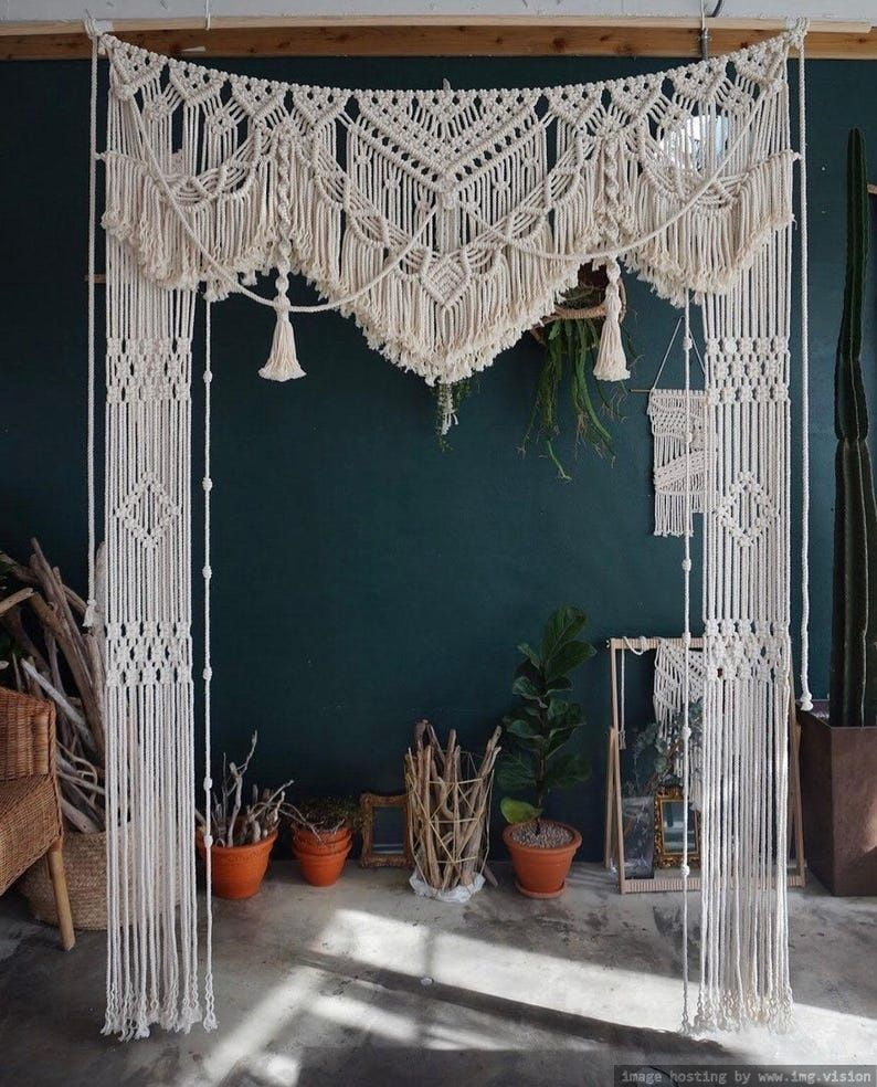 Beautiful Wedding Backdrop, Macrame Wedding Arch Arbor, Macrame Wedding ...