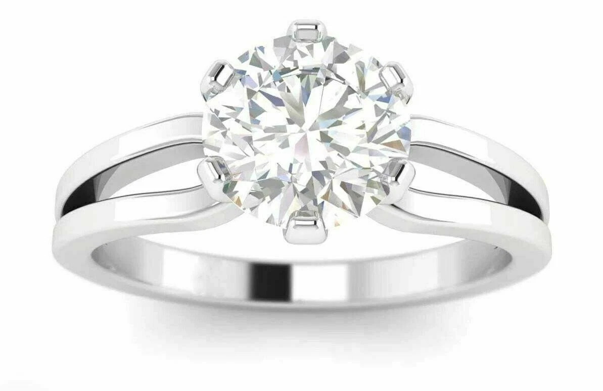 Beautiful Wedding Ring, Split Shank Engagement Ring, 1.2 Ct Round ...