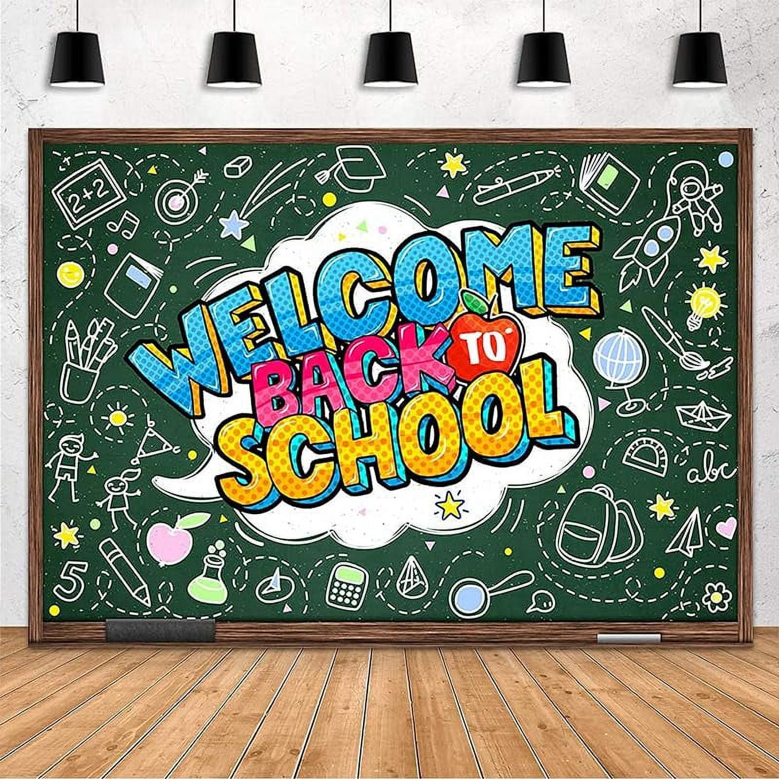 Beautiful Welcome Back to School Backdrop First Day of School Preschool ...