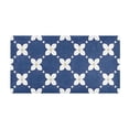 Beautiful White Flowers Pattern Bath Mat 39x20 Inch Soft Absorbent Non ...