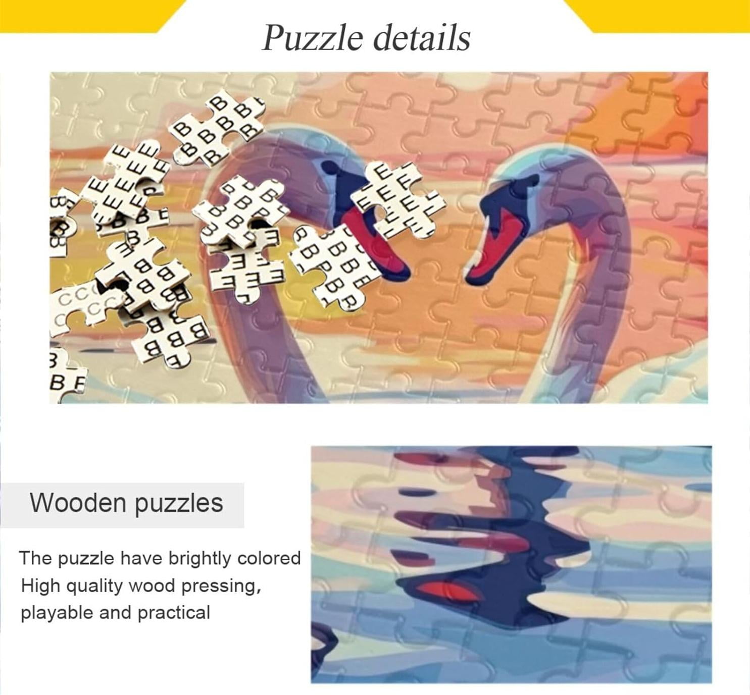 Beautiful White Swan Jigsaw Puzzle 1000 Pieces, Zigsaw with Storage Bag ...