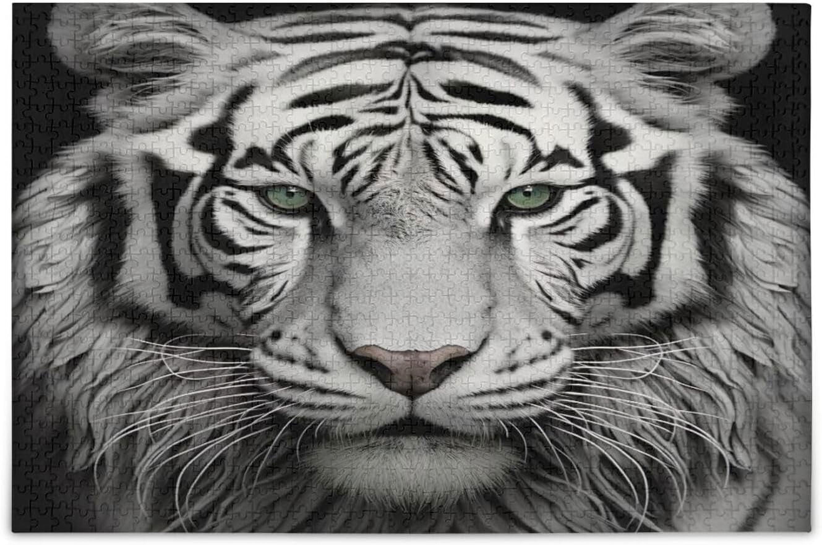 Beautiful White Tiger Puzzle 500 Pieces - Wooden Jigsaw Puzzles for ...