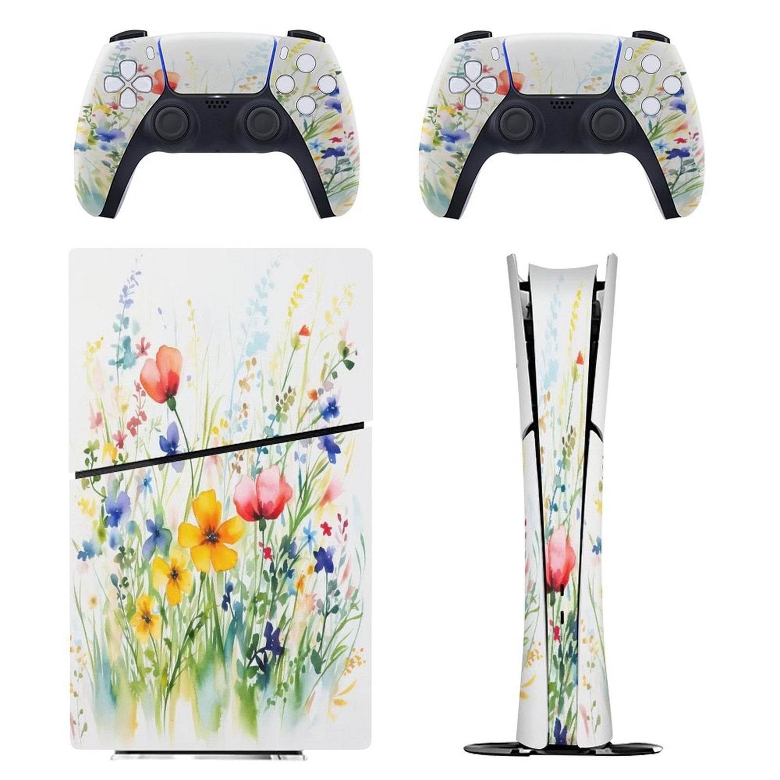 Beautiful Wildflowers Floral Colorful PS5/PS5 Slim Digital Disc Skin ...