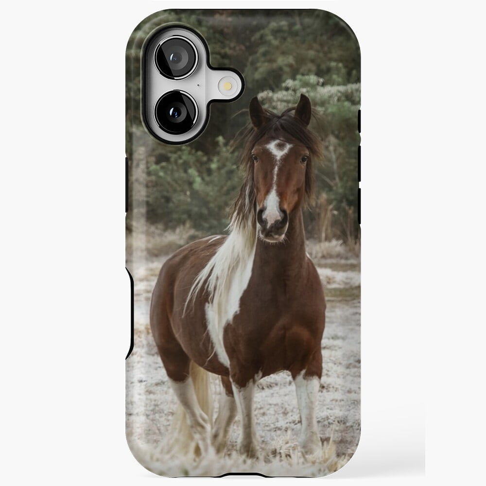 Beautiful Winter Horse Scenic Phone Case with iPhone 17 to 11 Pro Max ...