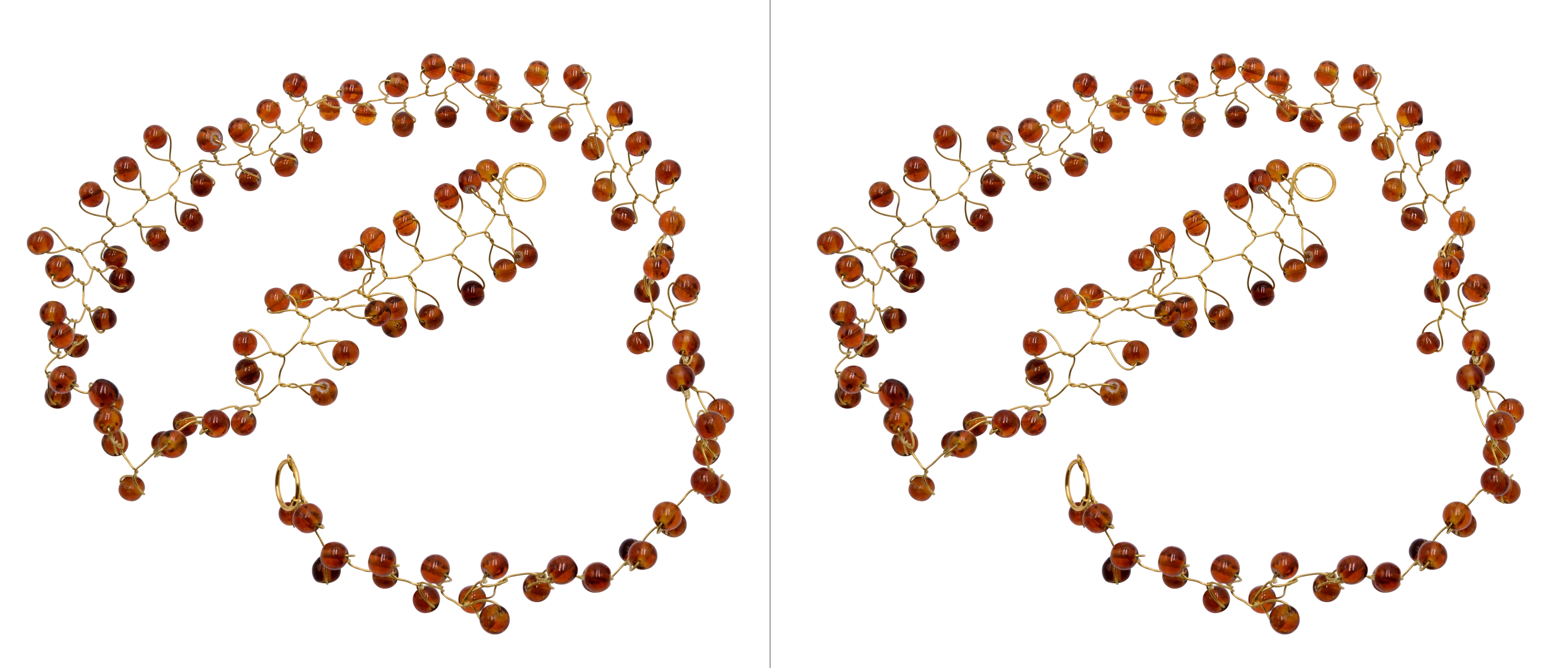 Beautiful Wire Beaded Cluster Deisgn with Small Metal Loop End Tieback ...