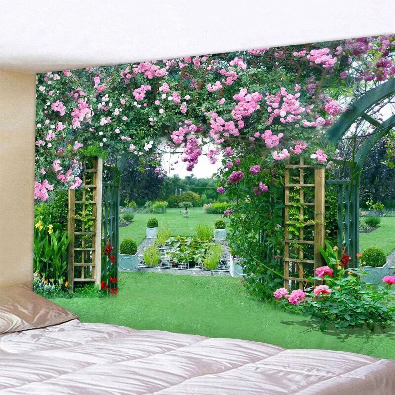 Beautiful Wisteria Flower Scery Print Large Wall Tapestry Hippie Wall ...