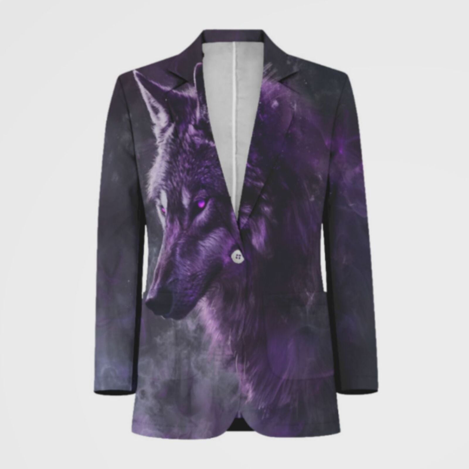 Beautiful Wolves Purple-01 Men Blazers Slim Clothing Summer Jacket Man ...