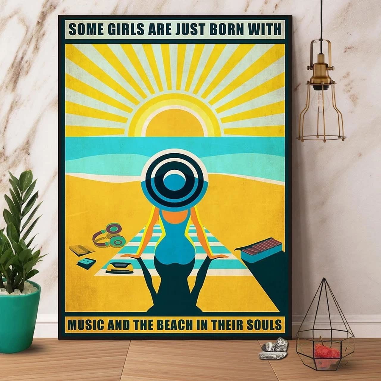 Beautiful Woman Born With Music And Beach In Their Souls Sunrise Paper ...