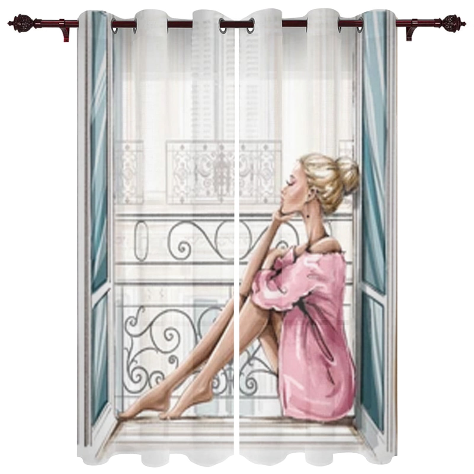 Beautiful Woman Luxury Curtains Living Room Bedroom Window Curtain ...