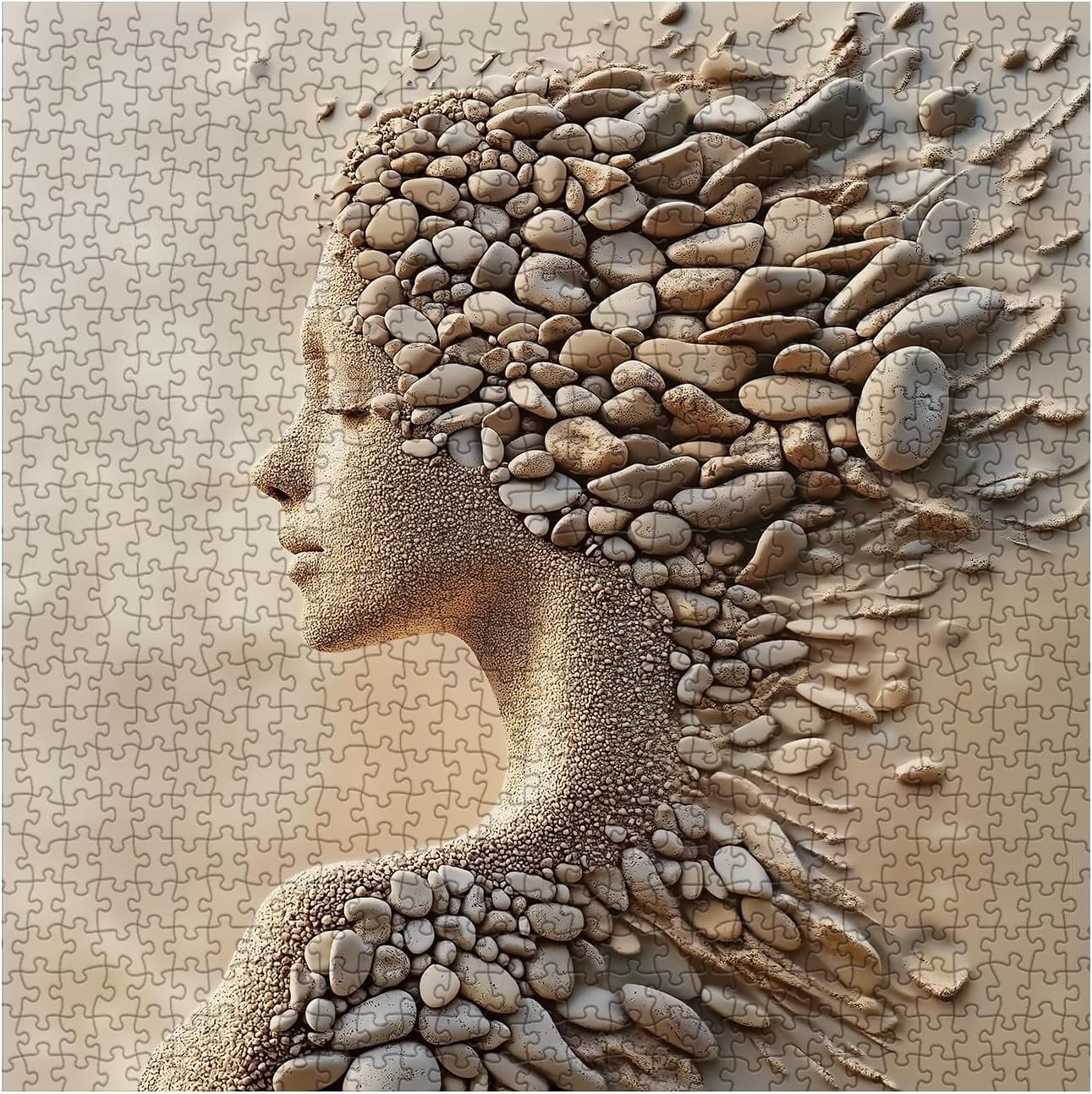 Beautiful Women Art Puzzles for Adults 500 Pieces Nature, Pretty Beach ...