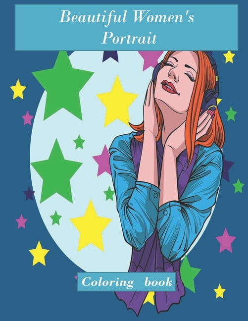 Beautiful Women's Portrait coloring book : Beautiful Women Coloring ...