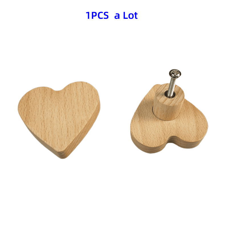 Beautiful Wooden Heart Shape Handles for Wardrobes and Cabinets ...