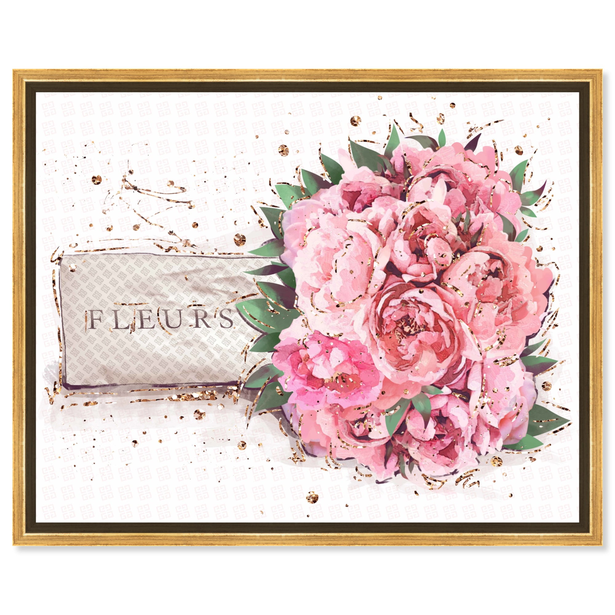 Beautiful Wrapping Canvas Flower Glam Farmhouse Wall Art by Art Remedy ...