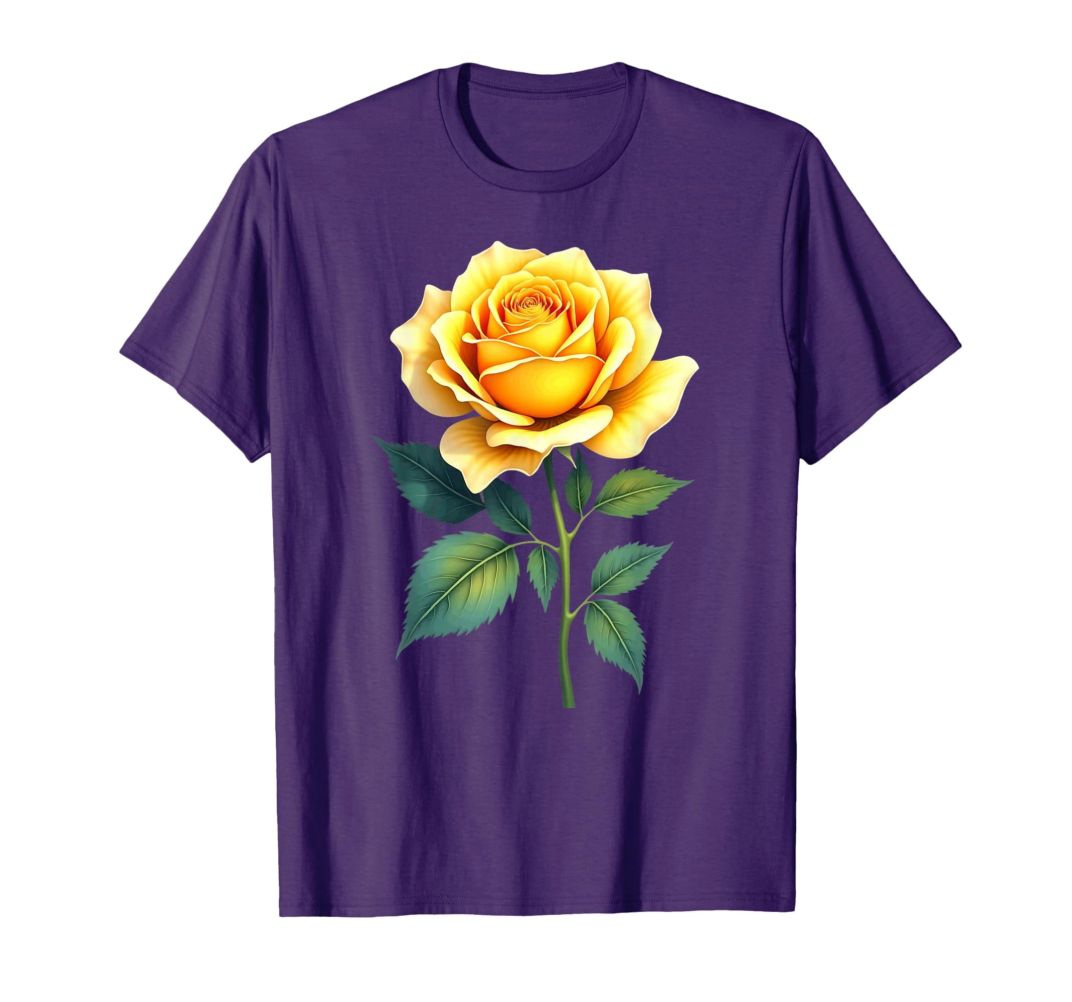 Beautiful Yellow Rose Flower T-Shirt for Gardeners & Nature Lovers ...