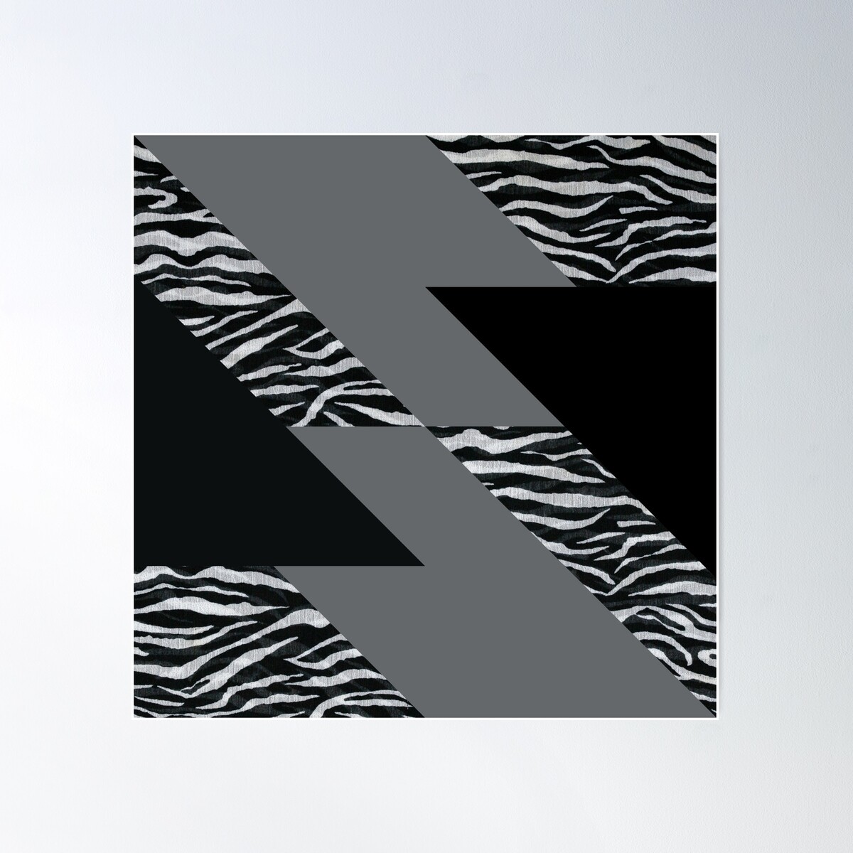 Beautiful Zebra Print Abstract Pattern Poster Wall Art, Modern Wall ...