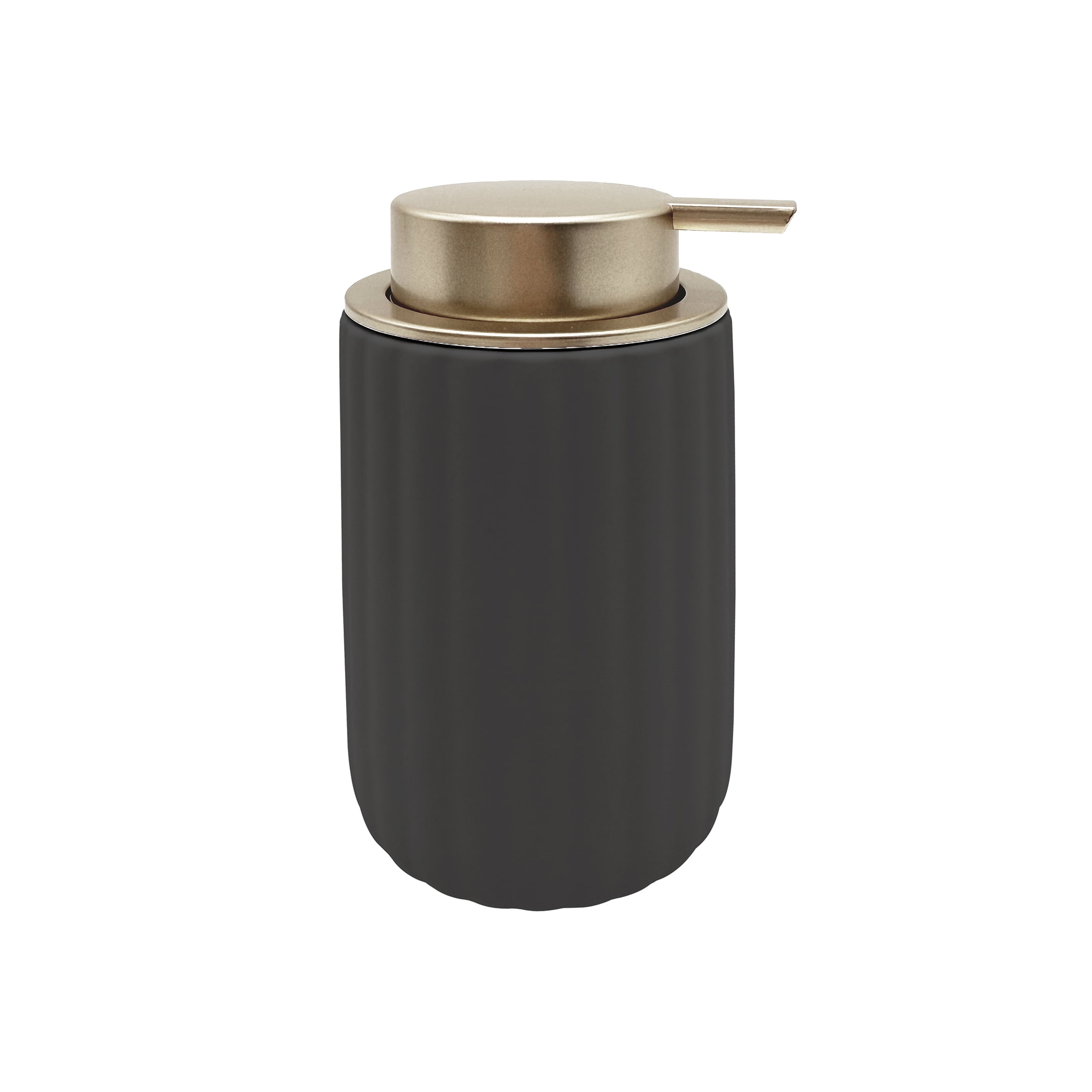 Beautiful Dark Gray Lotion Pump, Modern Ribbed Design, Convenient Large ...
