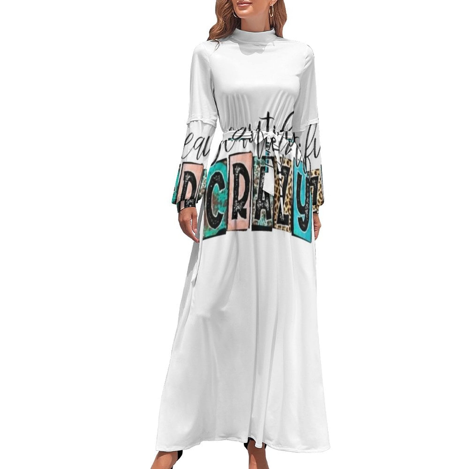 Beautiful crazy Sublimation Woman Long Dress prom dresses purple dress ...