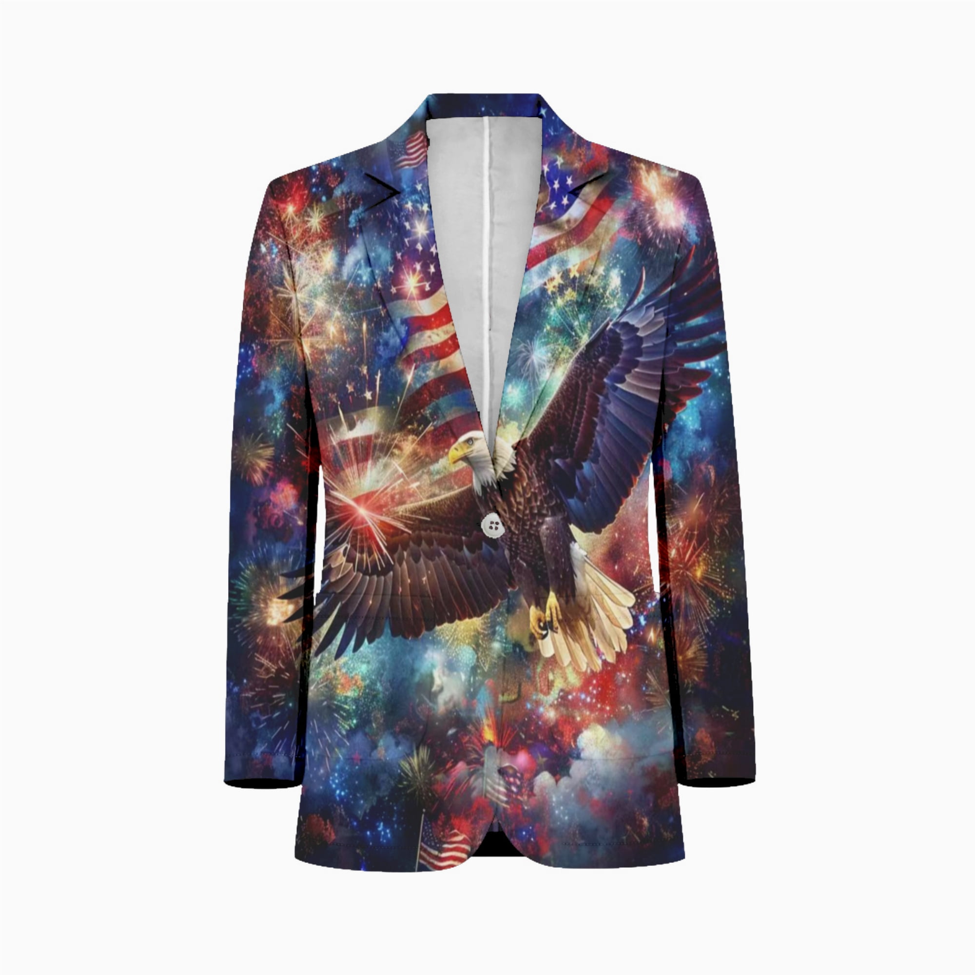 Beautiful eagle and USA flag (1) Mens Suits Shawl Collar Slim Fit Suit Mens Groom Jacket Tuxedos ...