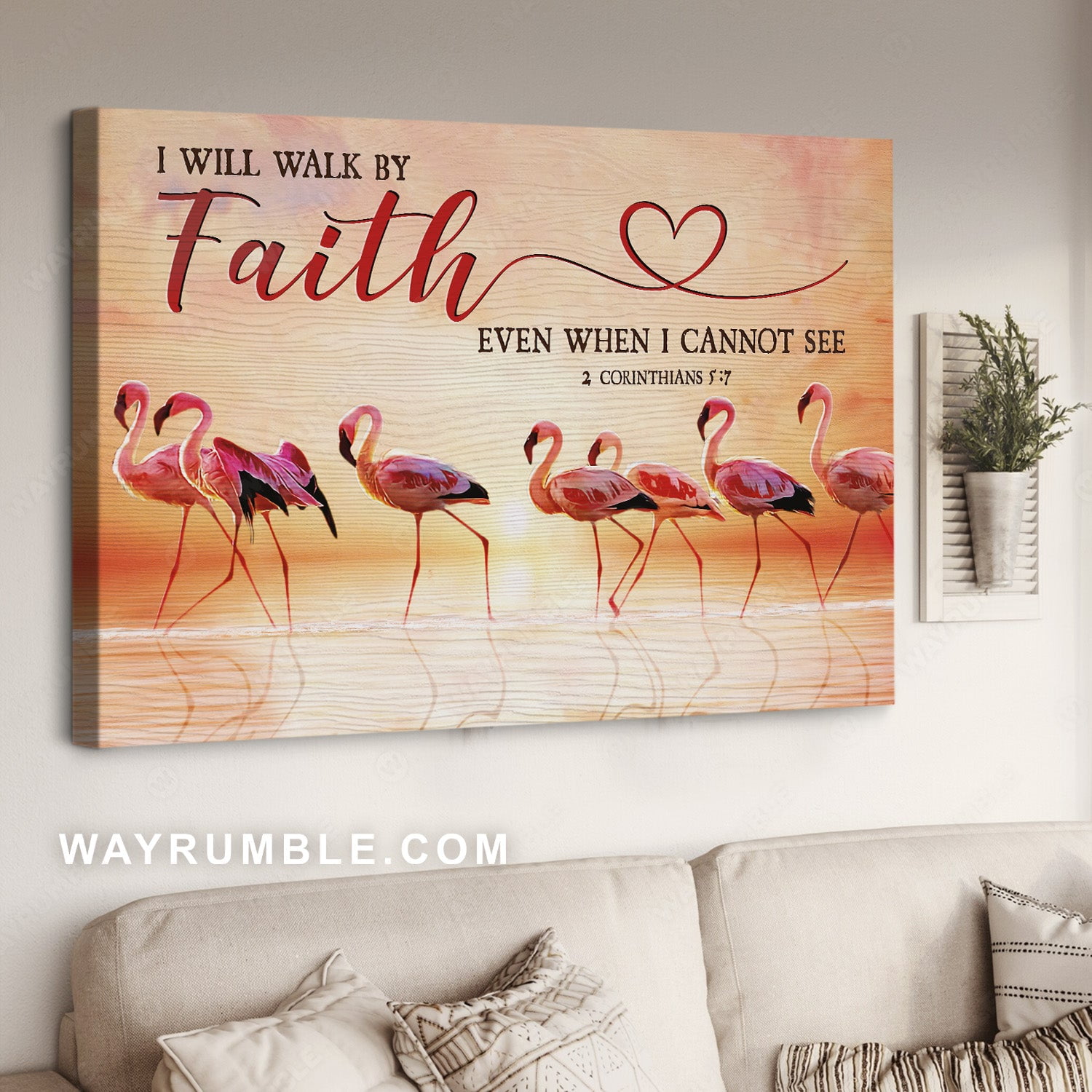 Beautiful flamingos, Stunning sunset, Inspirational quote, I will walk ...