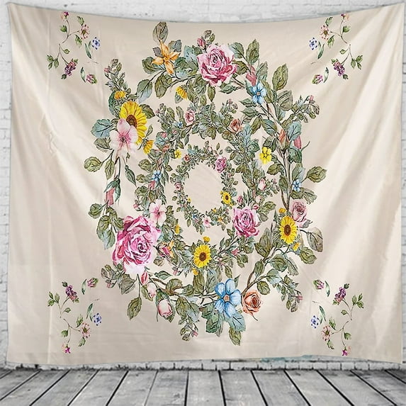 Beautiful flower art wall tapestry Mandala tapestry Hippie sofa blanket ...