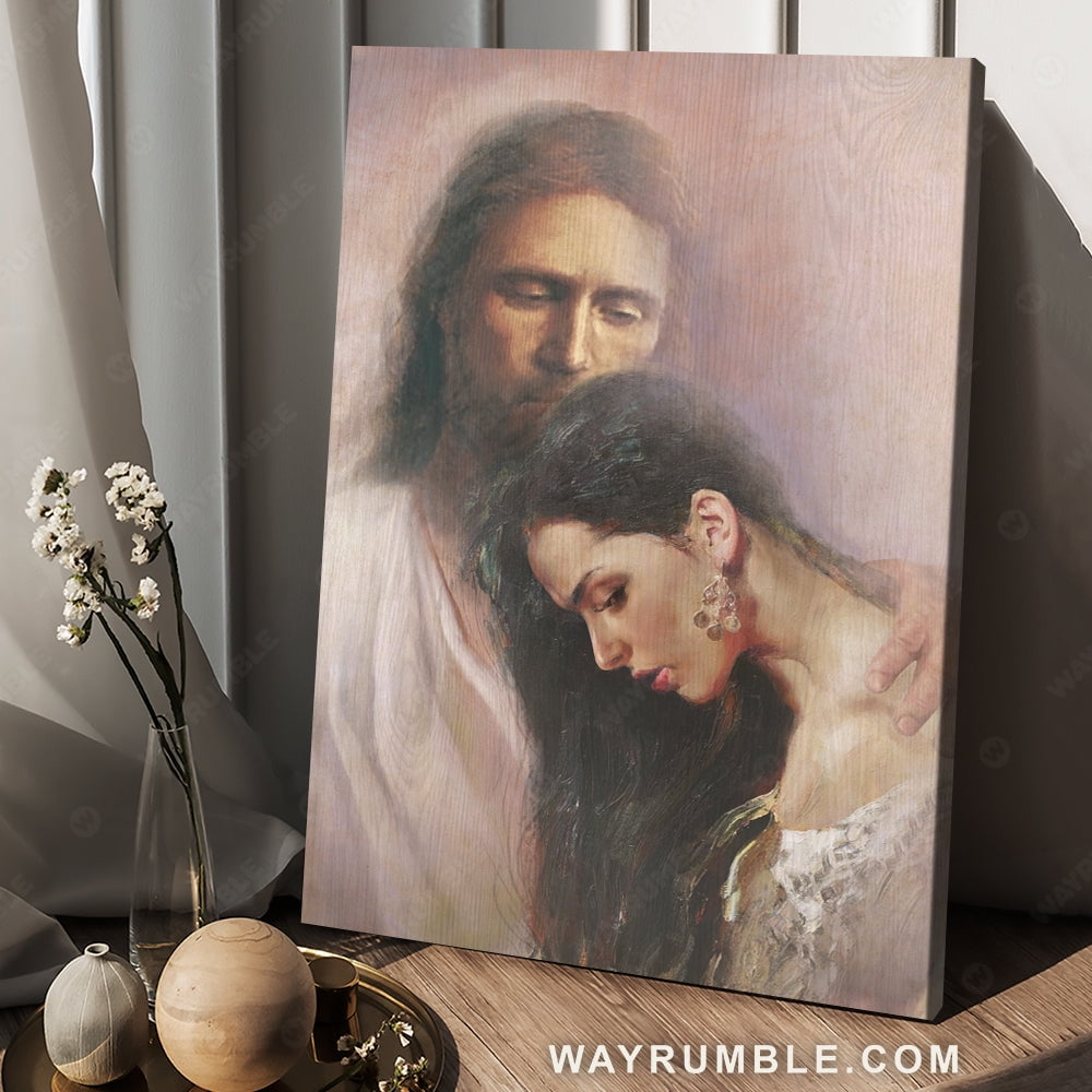 Beautiful lady, Jesus painting, Religious gift, Jesus the savior ...