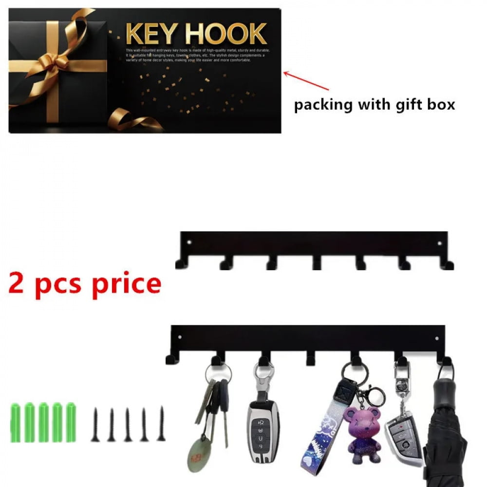 Beautiful mountain forest shape metal key holder wall hooks organizer ...