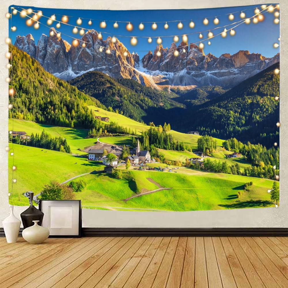 Beautiful pastoral scenery decorative tapestry wall hanging natural ...