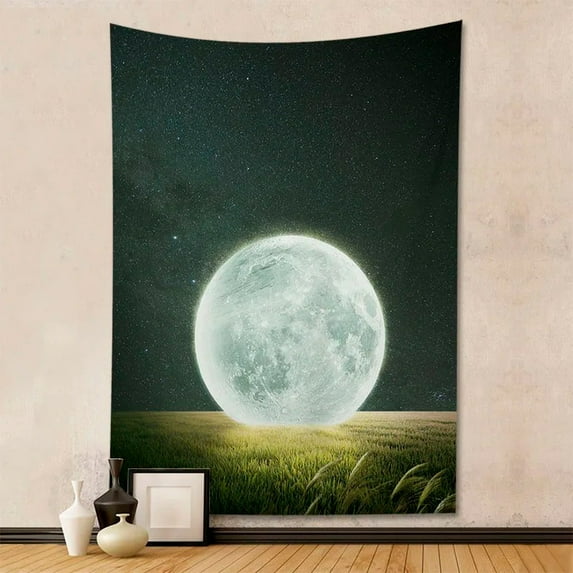 Beautiful starry sky and moon tapestry room hanging cloth home ...
