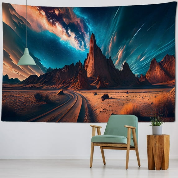 Beautiful starry sky landscape tapestry wall hanging hippie home living ...