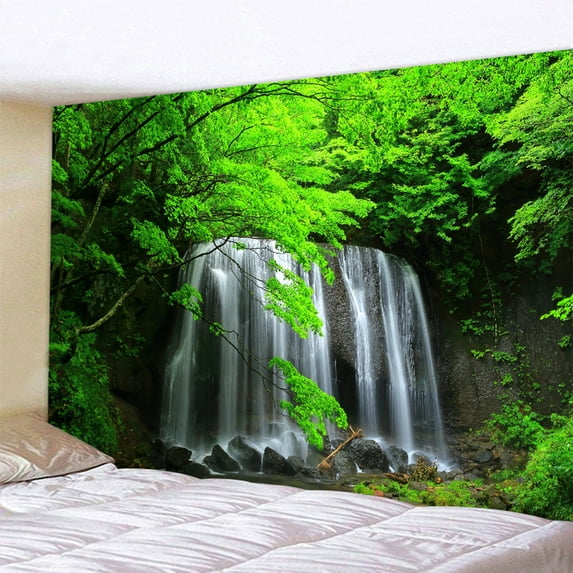 Beautiful waterfall forest home art tapestry Hippie Bohemian decoration ...