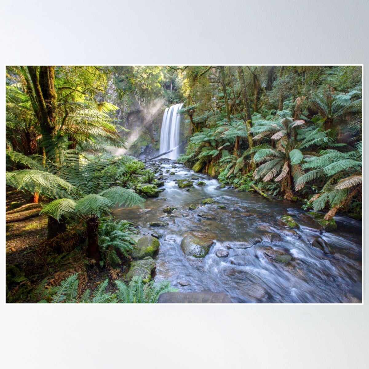 Beautiful waterfall in Rainforest, Australia Poster, 12x18 UNFRAMED ...