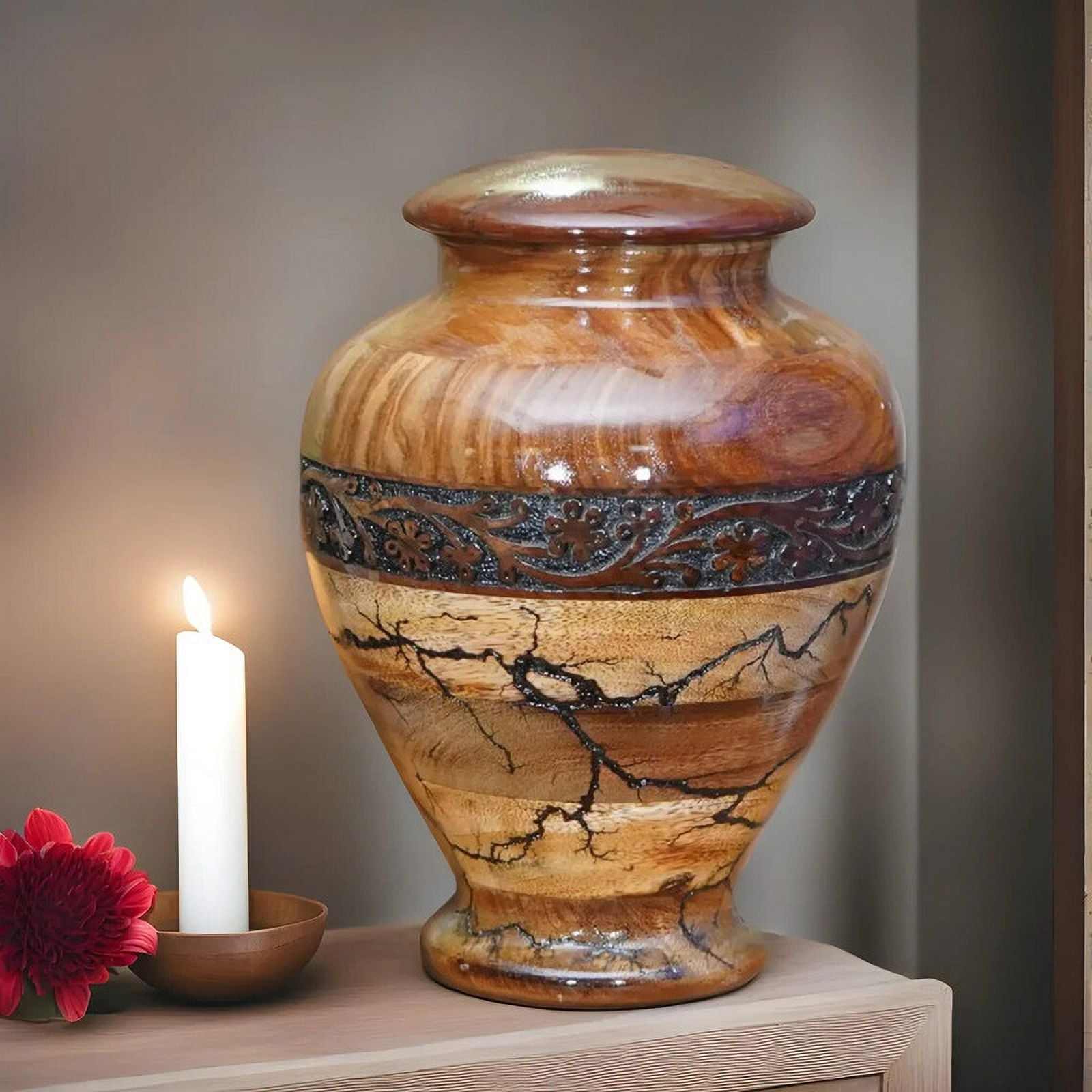 Beautiful wooden urn for human ashes cremation urns box personalized ...