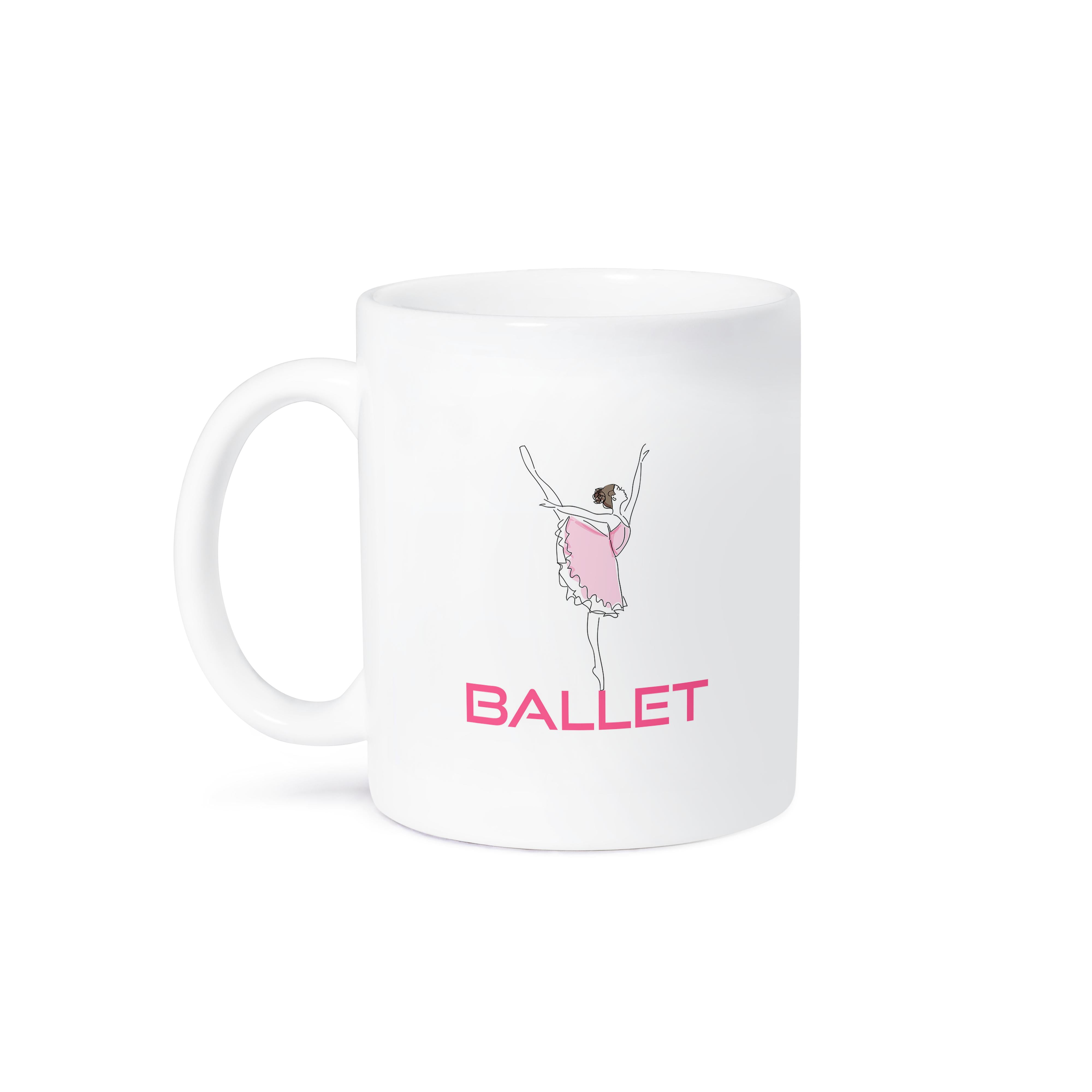3dRose, Beautiful young ballerina dances on the pink word BALLET. Chic ...