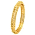 Beautifully Crafted Hollow Engraved 24K Gold Plated Bracelet Adjustable ...