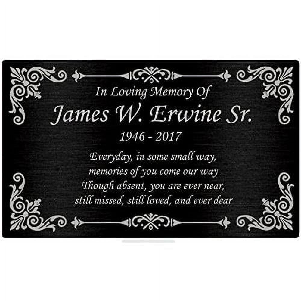 Beautifully Engraved Plaque, Plate, Name Plate In Black And Silver - 4. ...