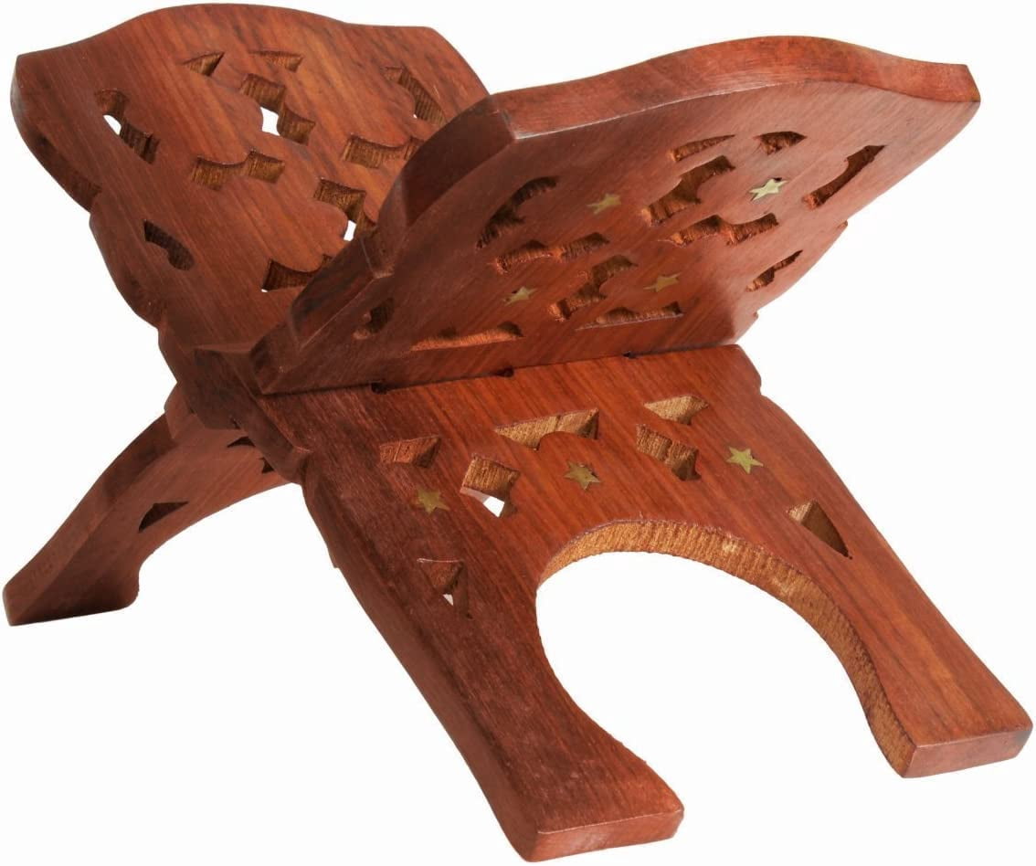 Beautifully Hand Carved Quaran Holy Geeta Bible Holder Support Stand ...
