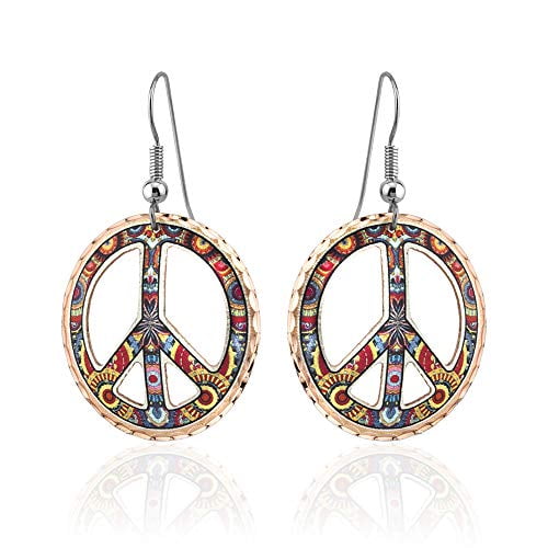 Beautifully Handcrafted Copper Peace Earrings Showcase a Bold and ...