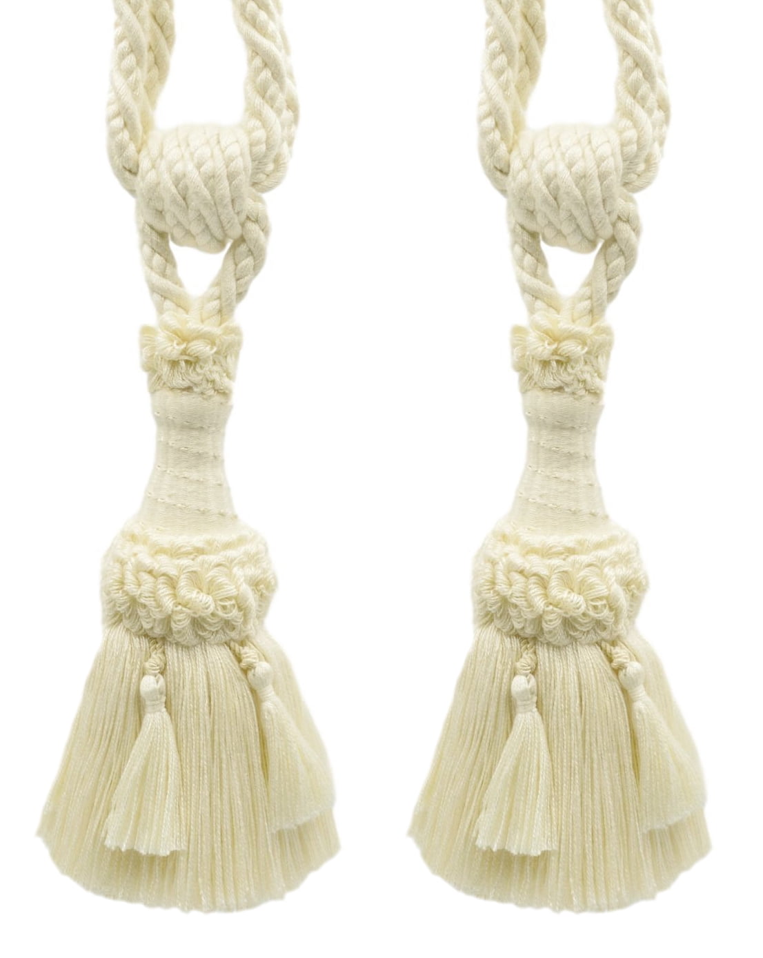 DECOPRO Beautifully Handcrafted Curtain & Drapery Tassel Tieback with ...