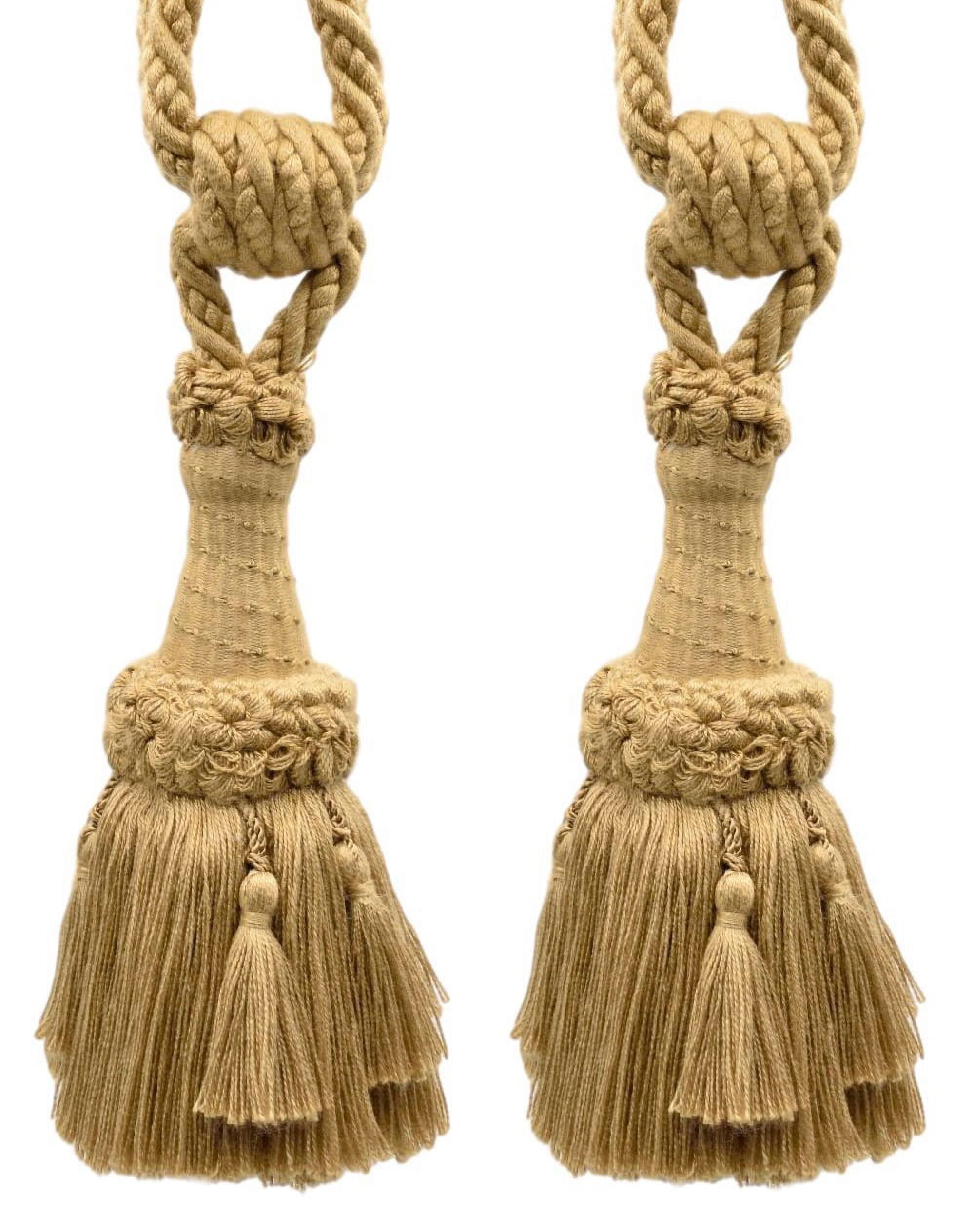 DECOPRO Beautifully Handcrafted Curtain & Drapery Tassel Tieback with ...