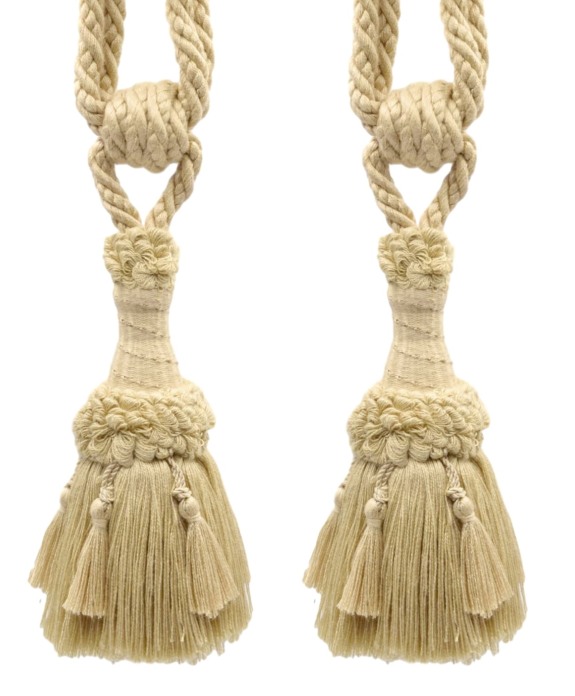 DECOPRO Beautifully Handcrafted Curtain & Drapery Tassel Tieback with ...