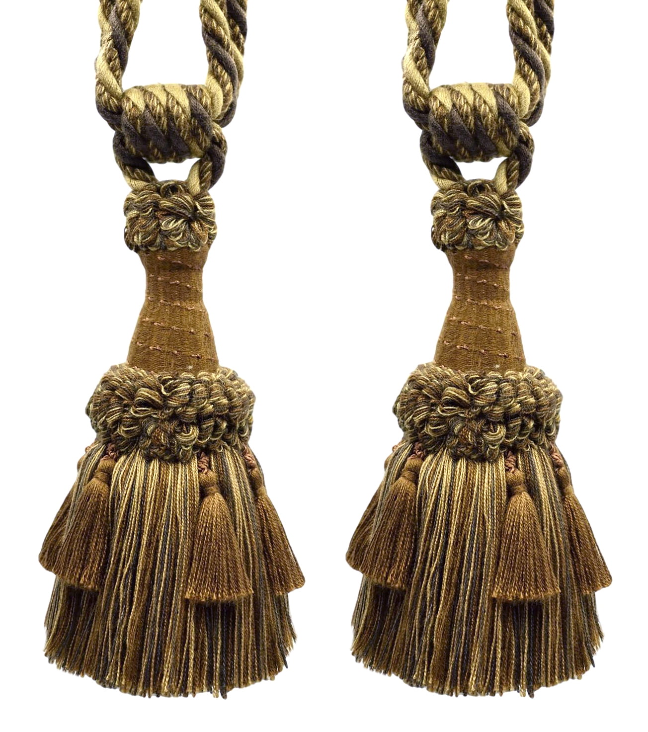 DECOPRO Beautifully Handcrafted Curtain & Drapery Tassel Tieback with ...