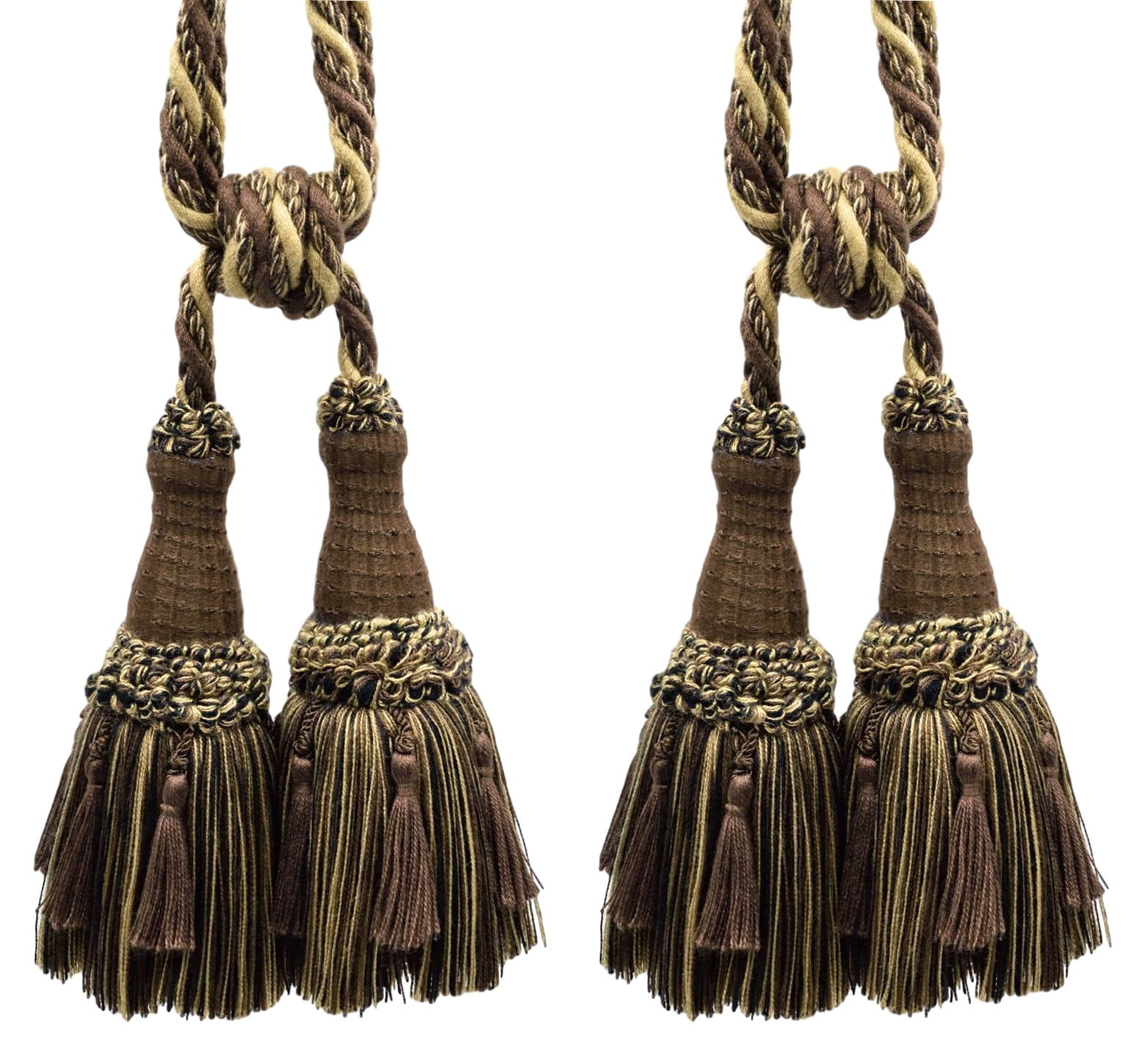 DECOPRO Beautifully Handcrafted Curtain & Drapery Tassel Tieback with ...