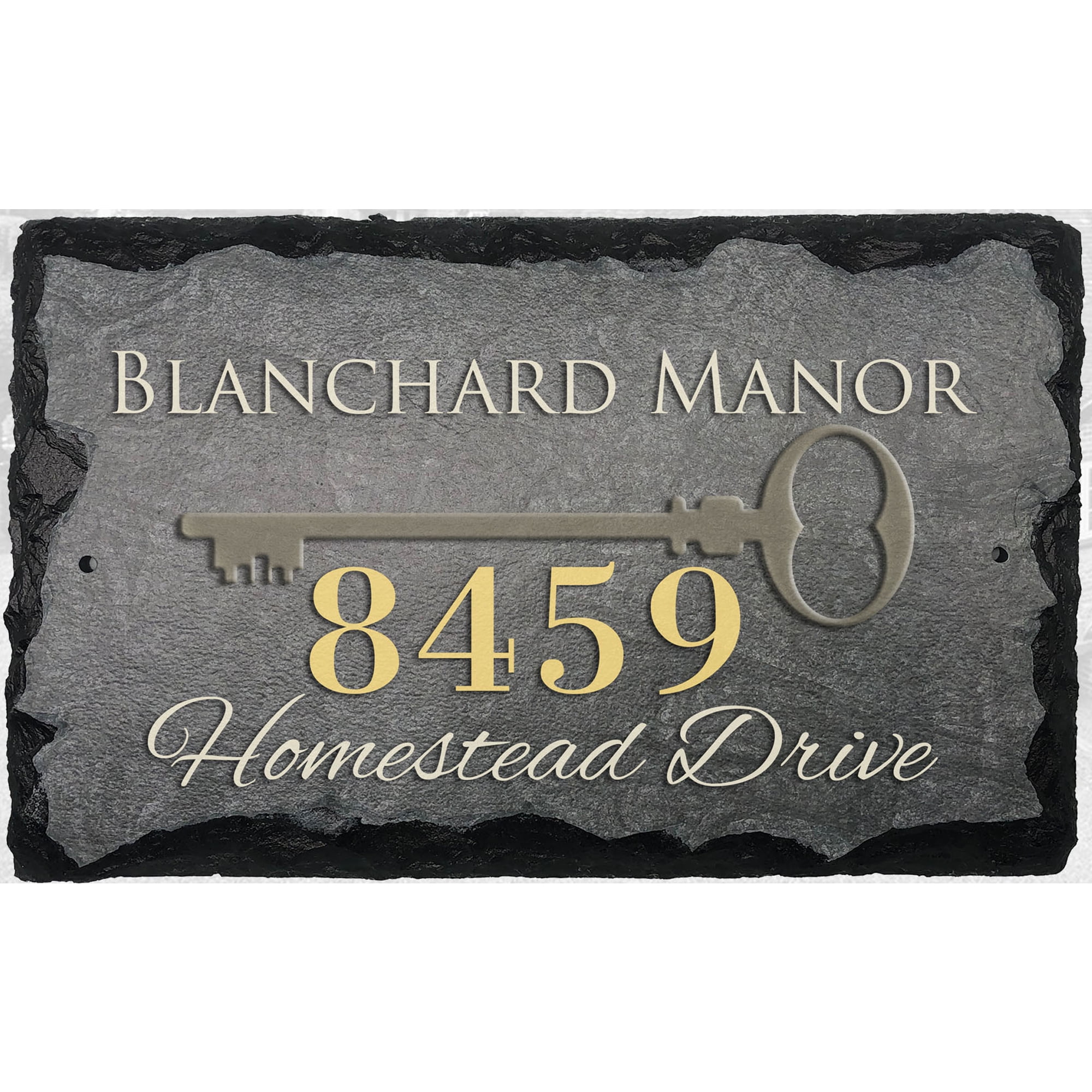 Beautifully Handcrafted and Customizable Slate Home Address Plaque (16 ...