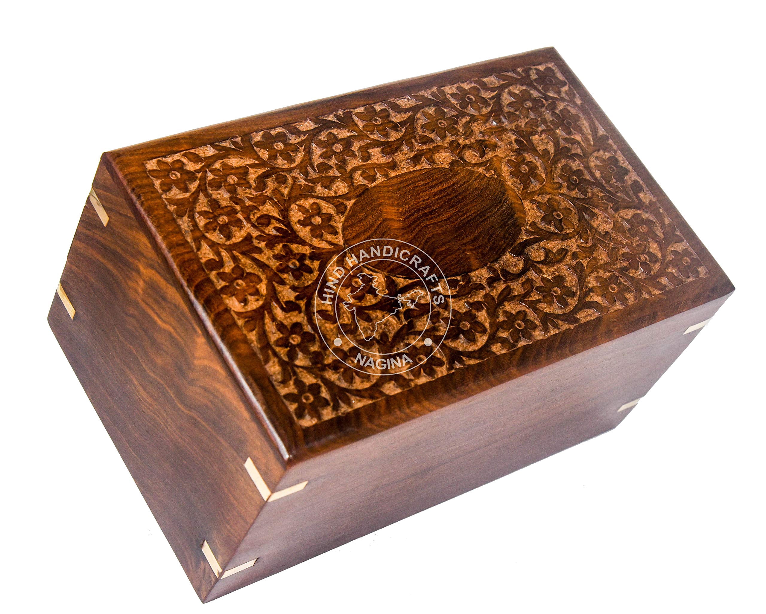 Beautifully Handmade & Handcrafted Rosewood Floral Engraving Wooden ...