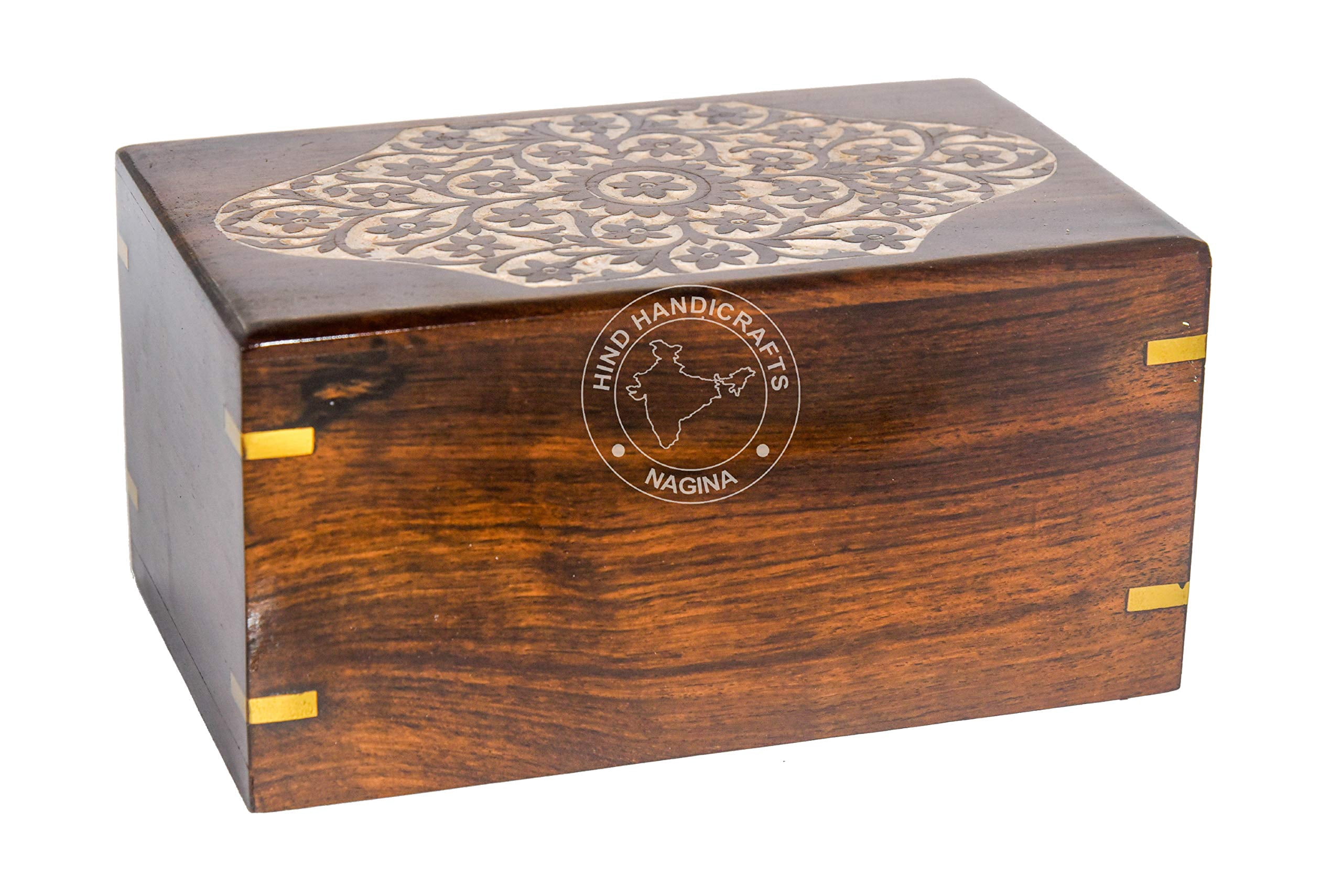 Beautifully Handmade & Handcrafted Rosewood Floral Engraving Wooden ...